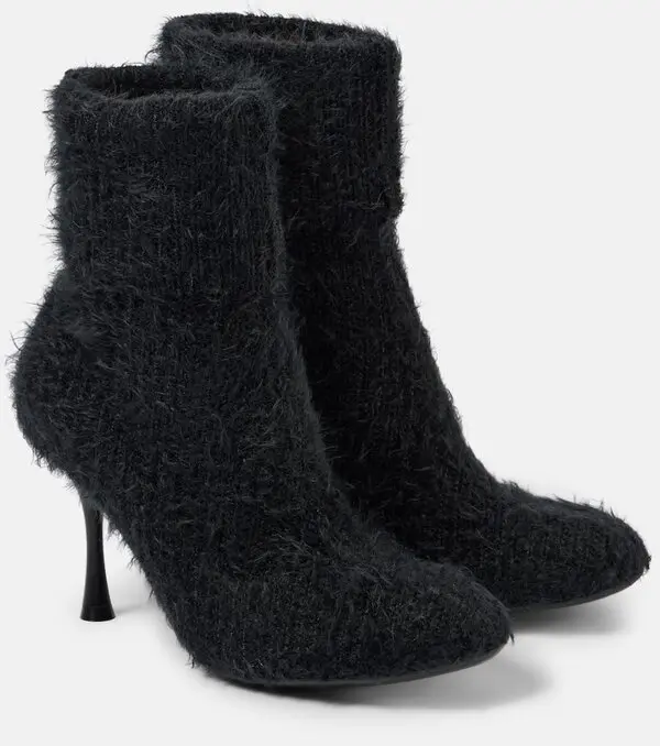 GIANVITO ROSSI 85 Knitted Bootie