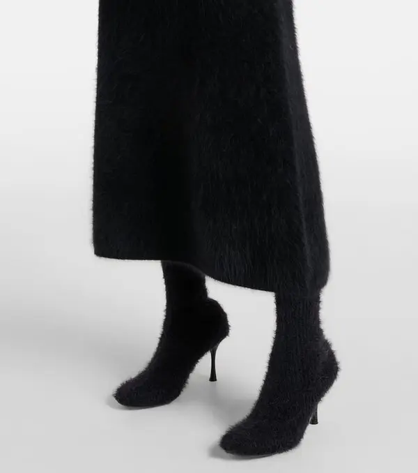 GIANVITO ROSSI 85 Knitted Bootie