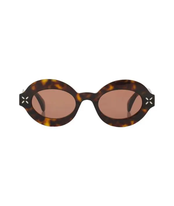 Alaïa Petal Round Sunglasses - Brown