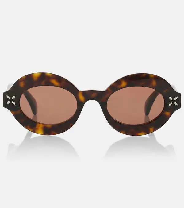 Alaïa Petal Round Sunglasses - Brown