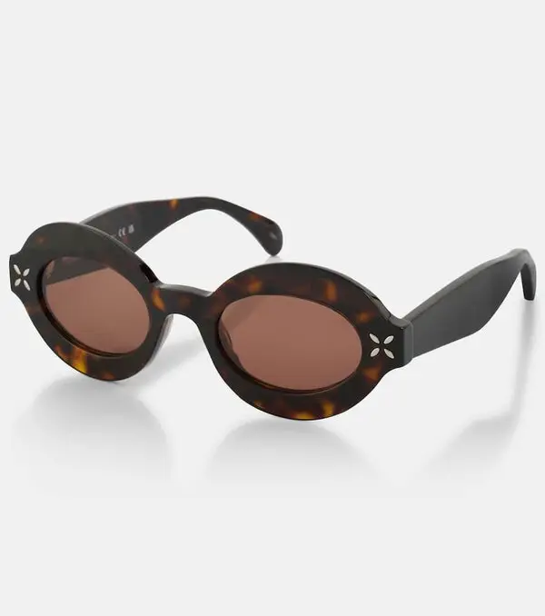 Alaïa Petal Round Sunglasses - Brown