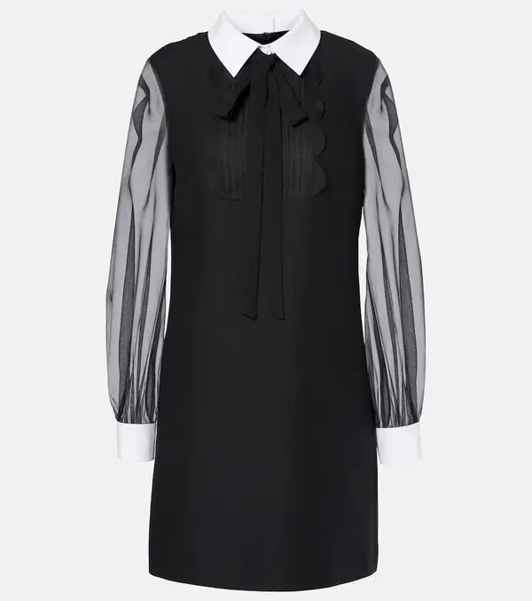 Valentino Garavani Crepe Couture Minidress - Black