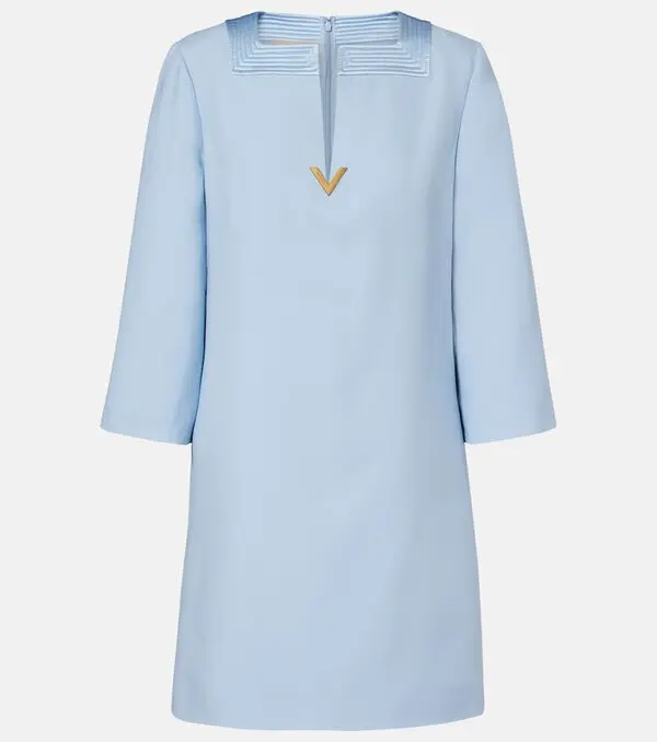 Valentino Garavani Crepe Couture Minidress - Blue