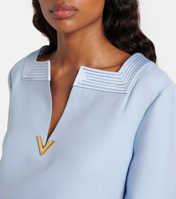 Valentino Garavani Crepe Couture Mini Dress - Blue