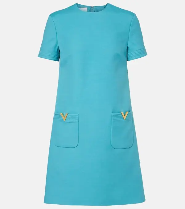 Valentino Garavani Crepe Couture Minidress - Turquoise