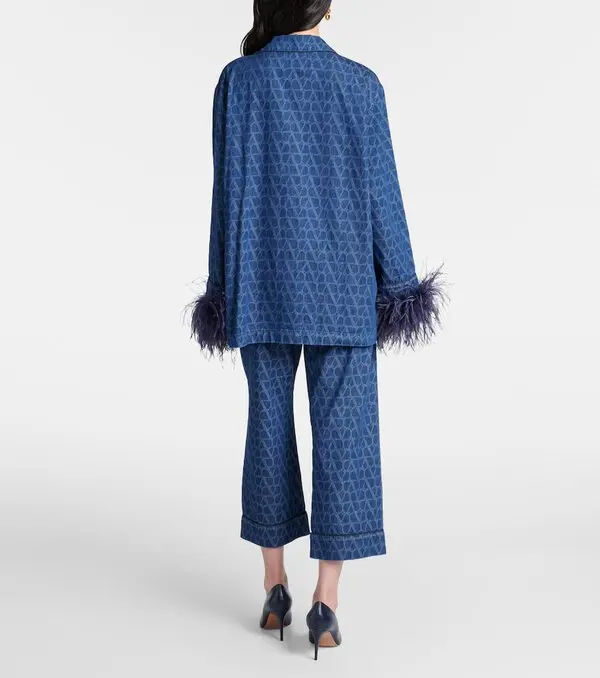 Valentino Garavani Feather-trimmed Shirt