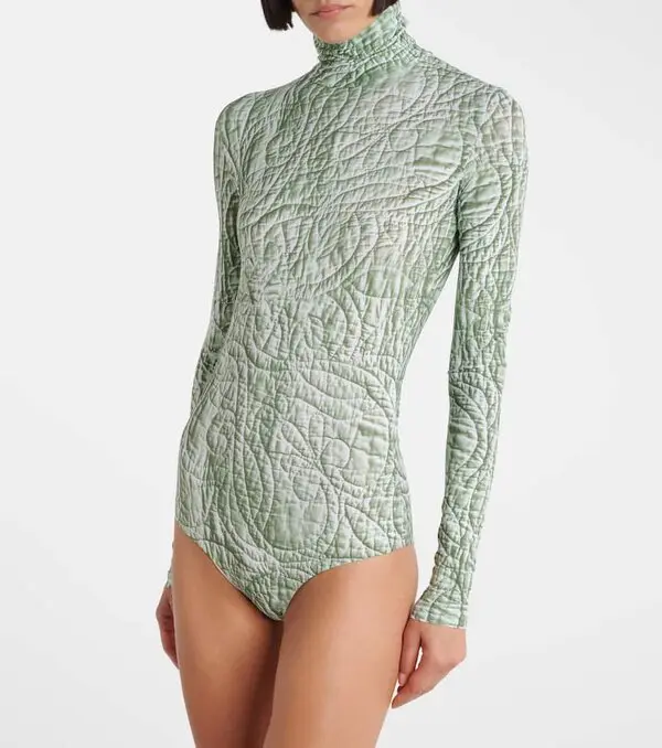 MAISON MARGIELA Printed Jersey Bodysuit