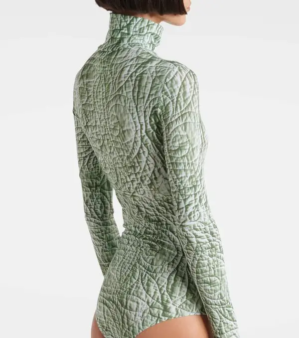 MAISON MARGIELA Printed Jersey Bodysuit