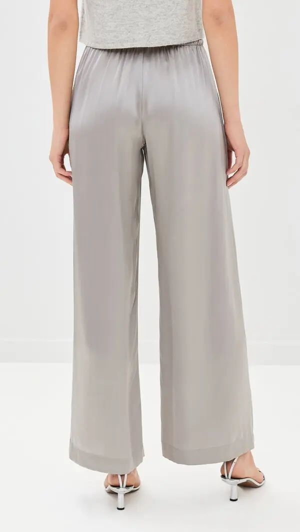 Sablyn Brynn Wide Leg Silk Pants - Foggy