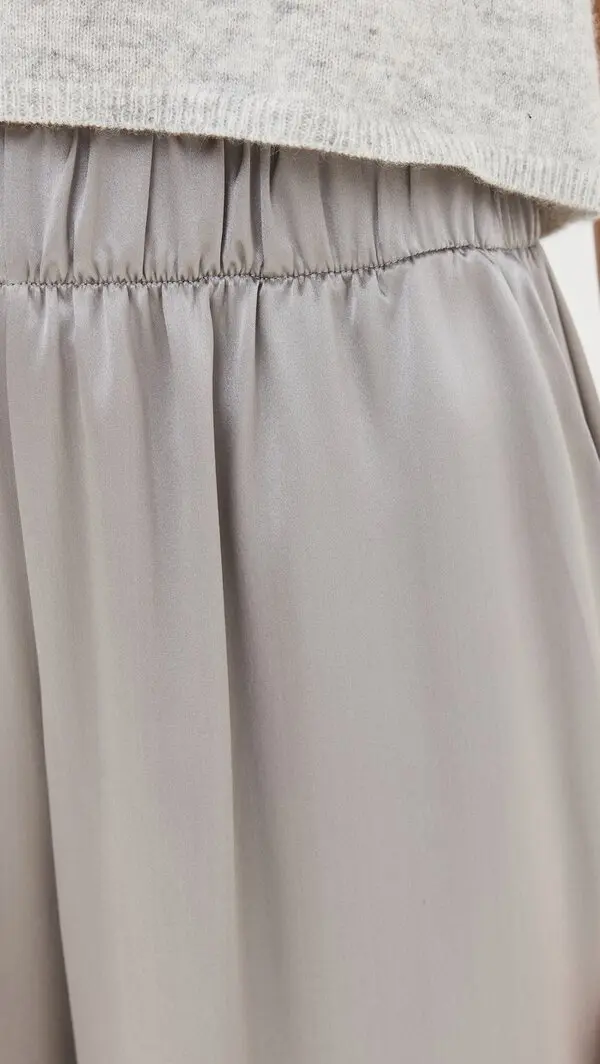 Sablyn Brynn Wide Leg Silk Pants - Foggy