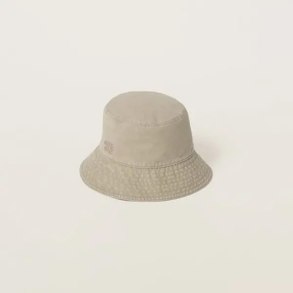 Miu Miu Gabardine Bucket Hat Miu Miu Gabardine Bucket Hat - Black | Editorialist main image 4