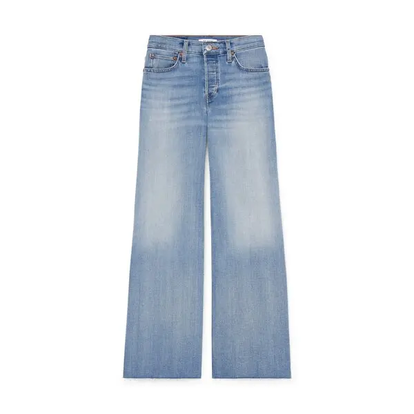 RE/DONE Mid-rise Wide-leg Cropped Jeans