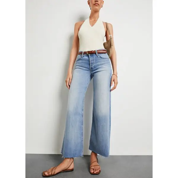 RE/DONE Mid-rise Wide-leg Cropped Jeans