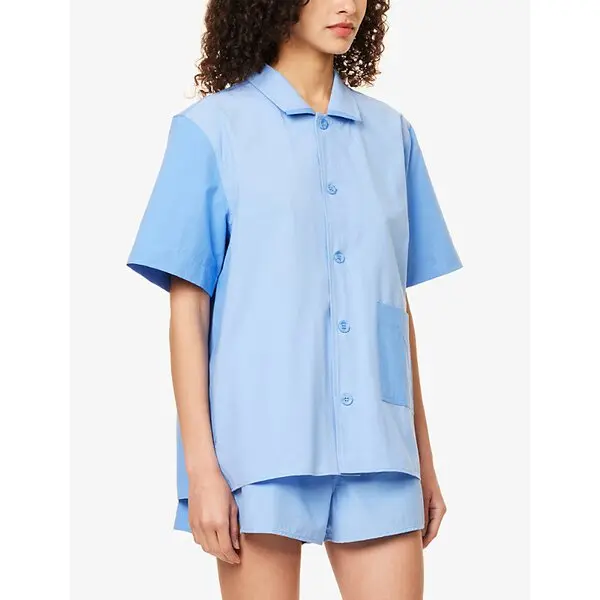 HAY Outline Relaxed-fit Short-sleeve Cotton Pyjama Shirt