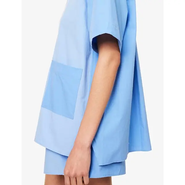 HAY Outline Relaxed-fit Short-sleeve Cotton Pyjama Shirt