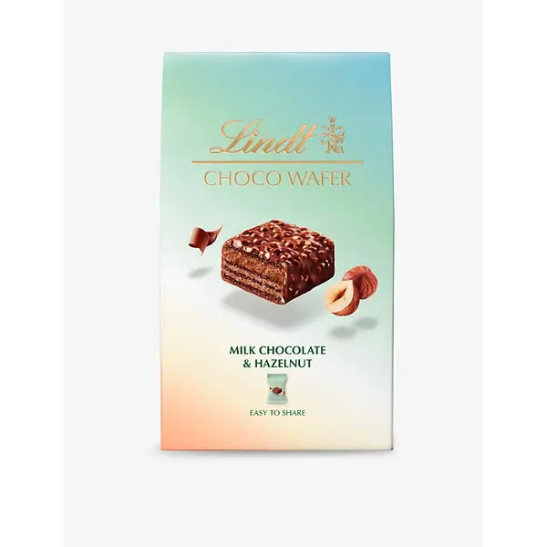 LINDT Milk Chocolate And Hazelnut Wafers Box Of Eight - One-color