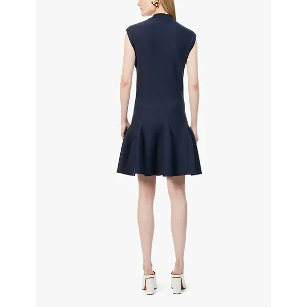 alaia sleeveless high-neck sculpted midi dress ALAIA Sleeveless High-Neck Sculpted Midi Dress