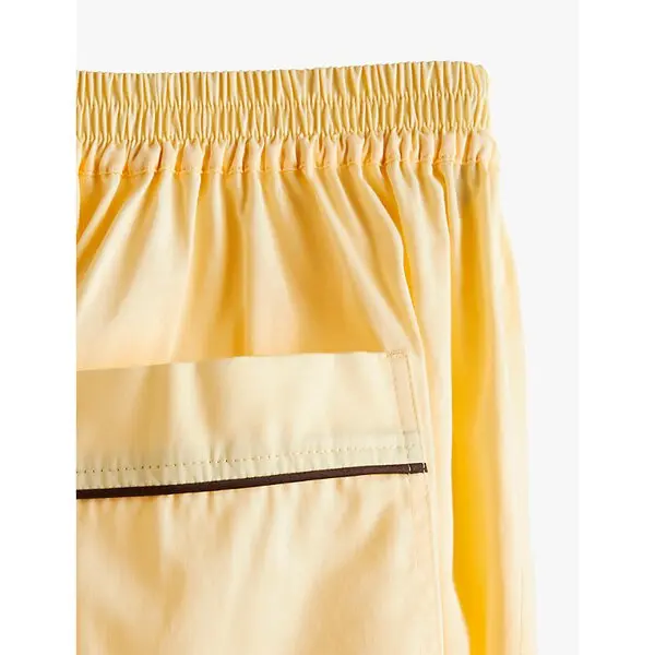 HAY Outline Contrast-trim Cotton Pyjama Shorts - Soft Yellow