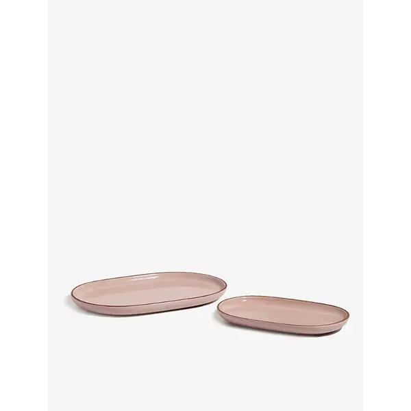 OUR PLACE Gather Ceramic Platters Set Of Two - Spice