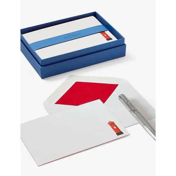 Smythson Postbox Correspondence Cards Pack Of 10