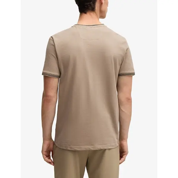 BOSS Logo-print Short-sleeve Cotton T-shirt - Light/pastel Green
