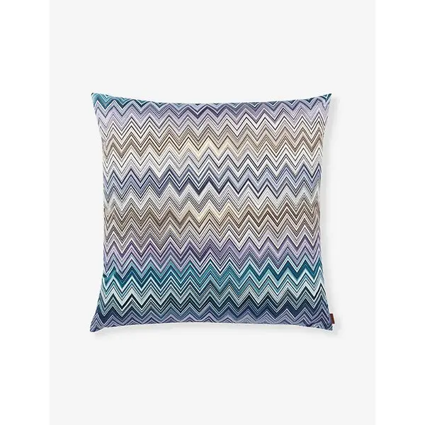Missoni Jarris Zigzag Cotton Cushion 50cm X 50cm - Blue Multi