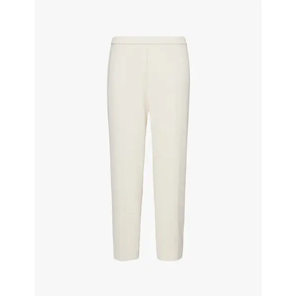 Theory Treeca Cropped Slim-leg Trousers - Rice