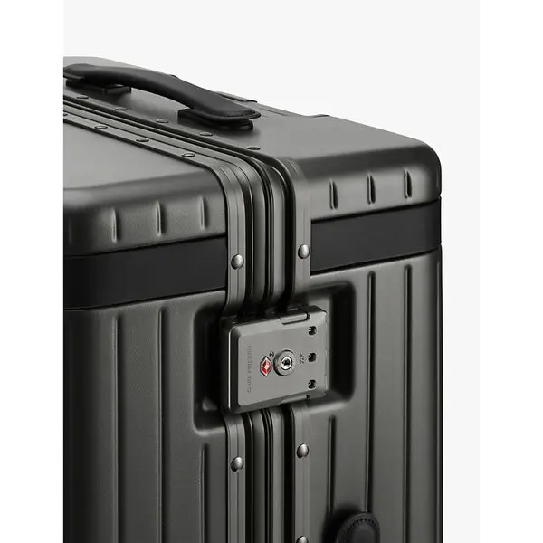 CARL FRIEDRIK The Check-in Polycarbonate Suitcase - Black / Black