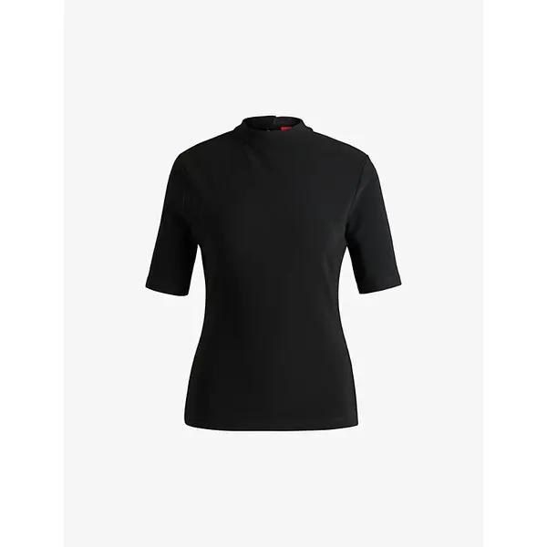 Hugo High-neck Stretch-jersey Top
