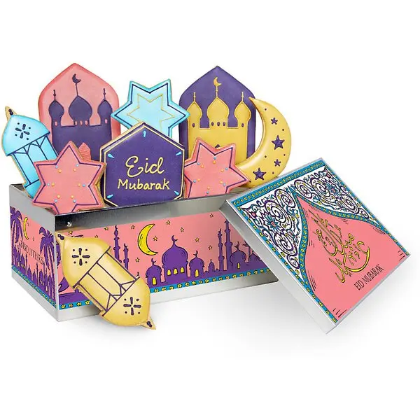 BISCUITEERS Eid Mubarak Celebration Iced Biscuits 120g