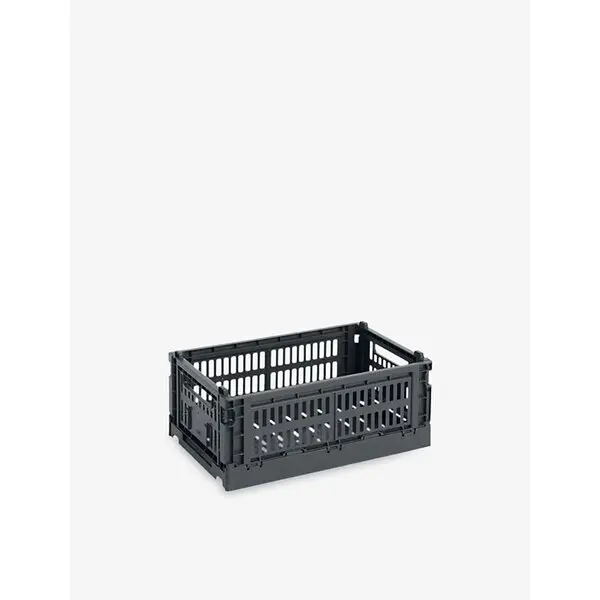 HAY Stackable Small Crate - Charcoal