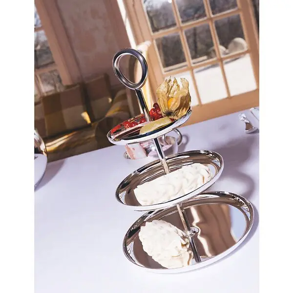 Christofle Vertigo Three-tier Silver-plated Pastry Stand