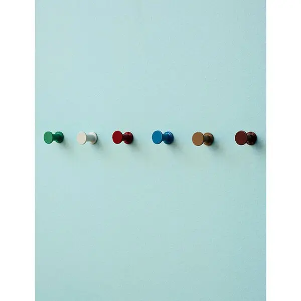 HAY Bolt Round Powder Coated-steel Wall Hooks Pack Of Two - Red