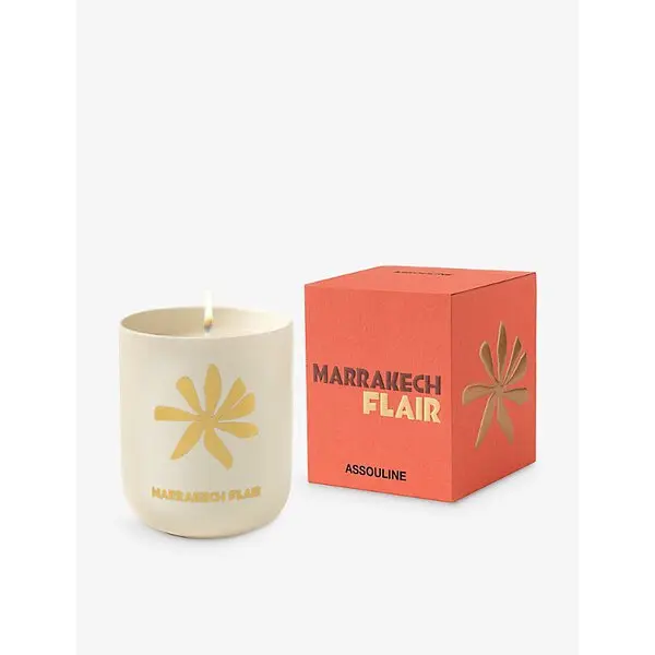 Assouline Travel From Home Marrakech Flair Wax Travel Candle 319g - Creme