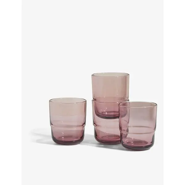 OUR PLACE Night + Day Water Glasses Set Of Four - Rosa