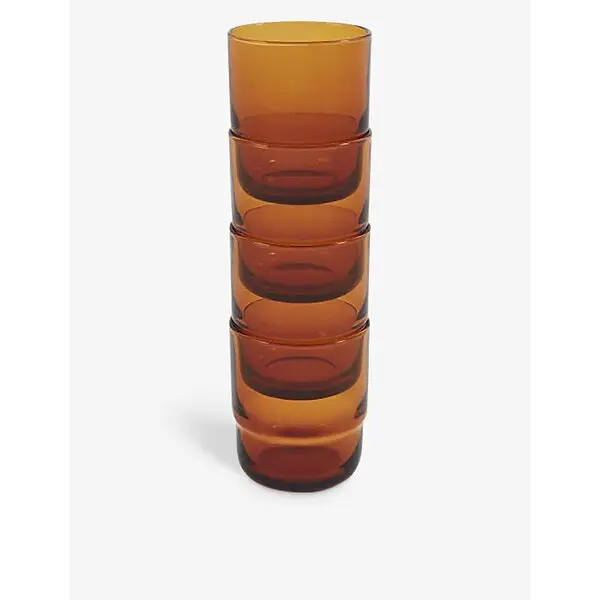 OUR PLACE Night + Day Water Glasses Set Of Four - Sunset