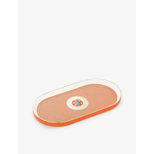 CARTIER Characters Graphic-print Medium Porcelain Tray 31.2cm - Orange