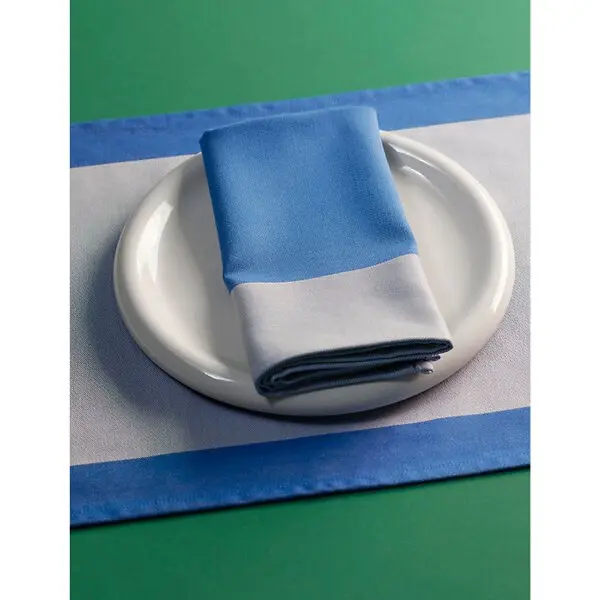 HAY Ram Colour-block Cotton Placemat 40cm X 40cm - Blue