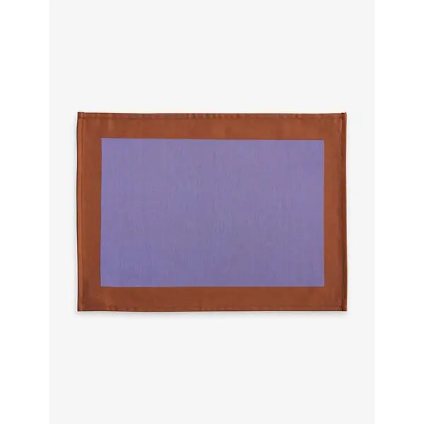 HAY Ram Colour-block Cotton Placemat 40cm X 40cm - Purple
