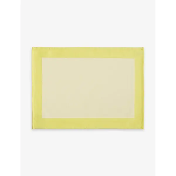 HAY Ram Colour-block Cotton Placemat 40cm X 40cm - Yellow