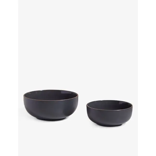 OUR PLACE Gather Ceramic Bowls Set Of Two - Char