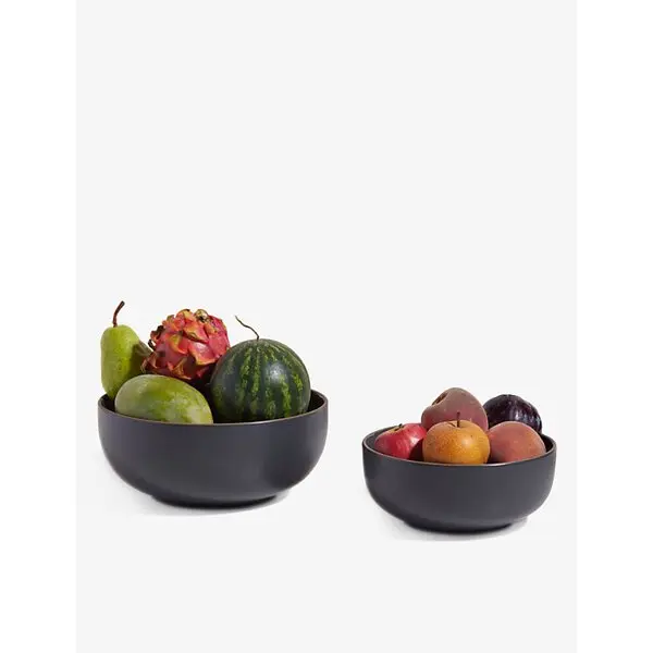 OUR PLACE Gather Ceramic Bowls Set Of Two - Char