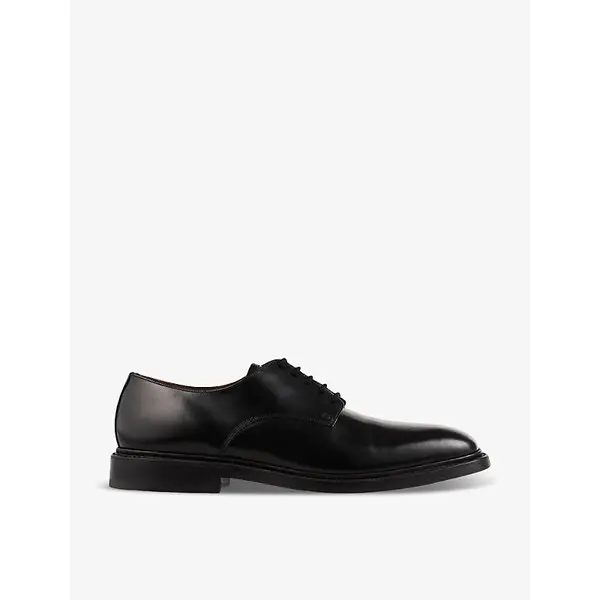 Sandro Lace-up Leather Derby Shoes - Noir / Gris