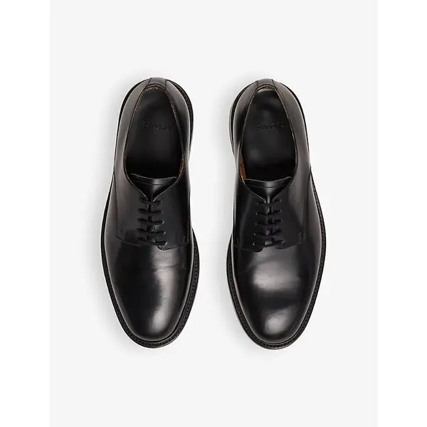 Sandro Lace-up Leather Derby Shoes - Noir / Gris