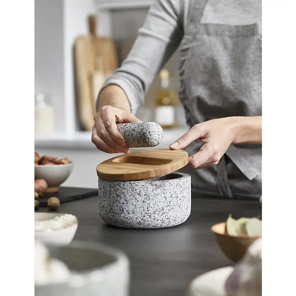 JOSEPH JOSEPH Dash Granite And Bamboo Pestle And Mortar Set
