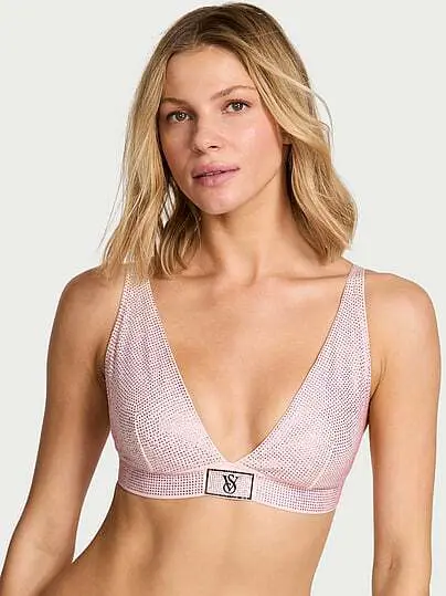 Victoria's Secret The T-shirt Shine Cotton Wireless Plunge Bralette - Pink