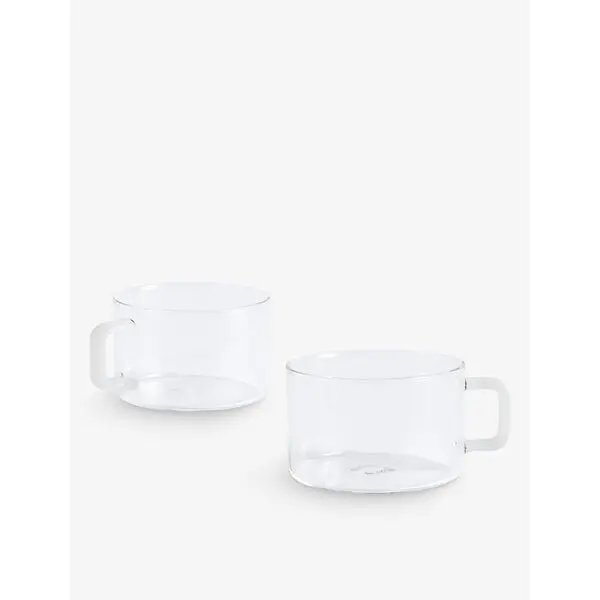 HAY Brew Contrast-handle Glass Cup - Jade White