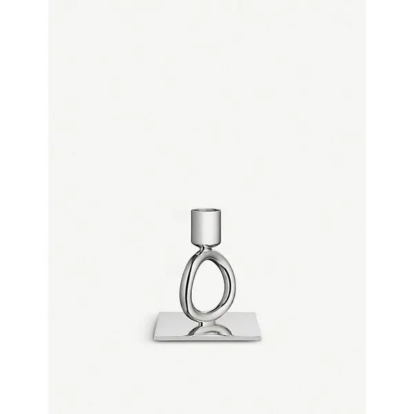 Christofle Vertigo 1-ring Silver-plated Candlestick 10cm - None