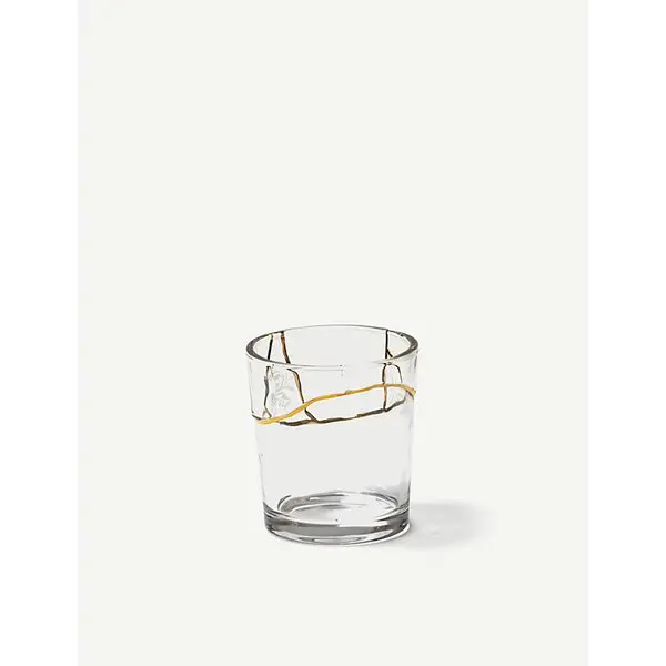 SELETTI Kintsugi Glass And Gold Tumbler