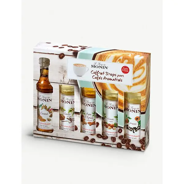 MONIN Flavoured Coffee Syrups Sampler Set 5 X 50ml - One-color